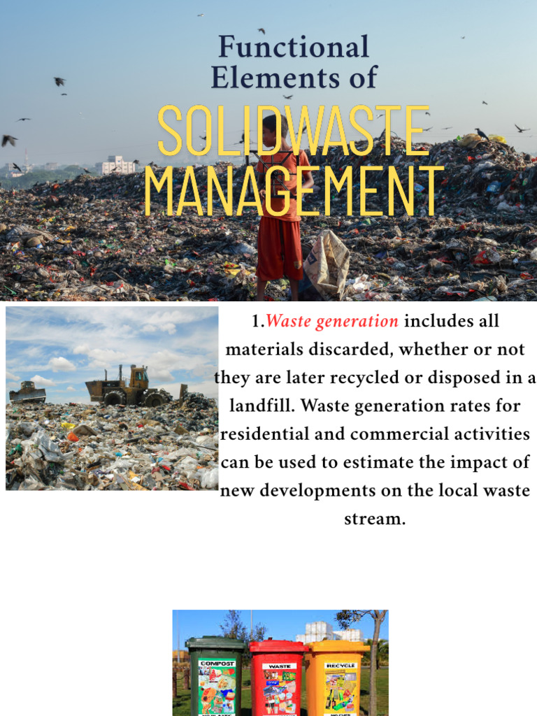 Functional Elements of Solidwaste Managementg 1 | PDF