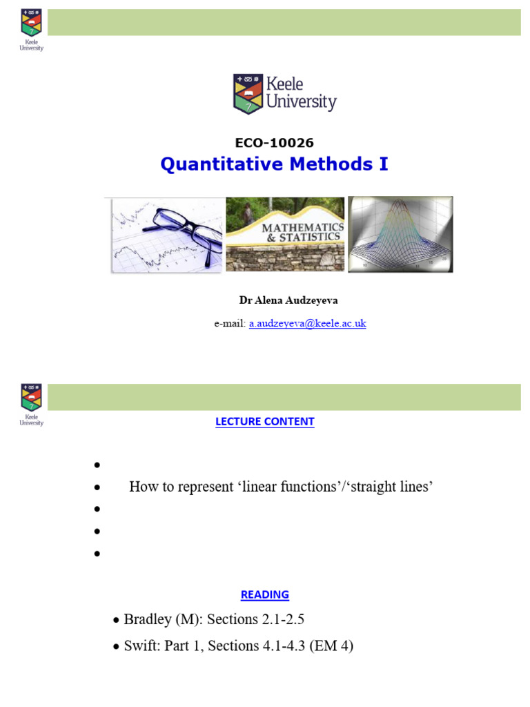 Lecture 3 Linear Functions | PDF | Demand | Function (Mathematics)