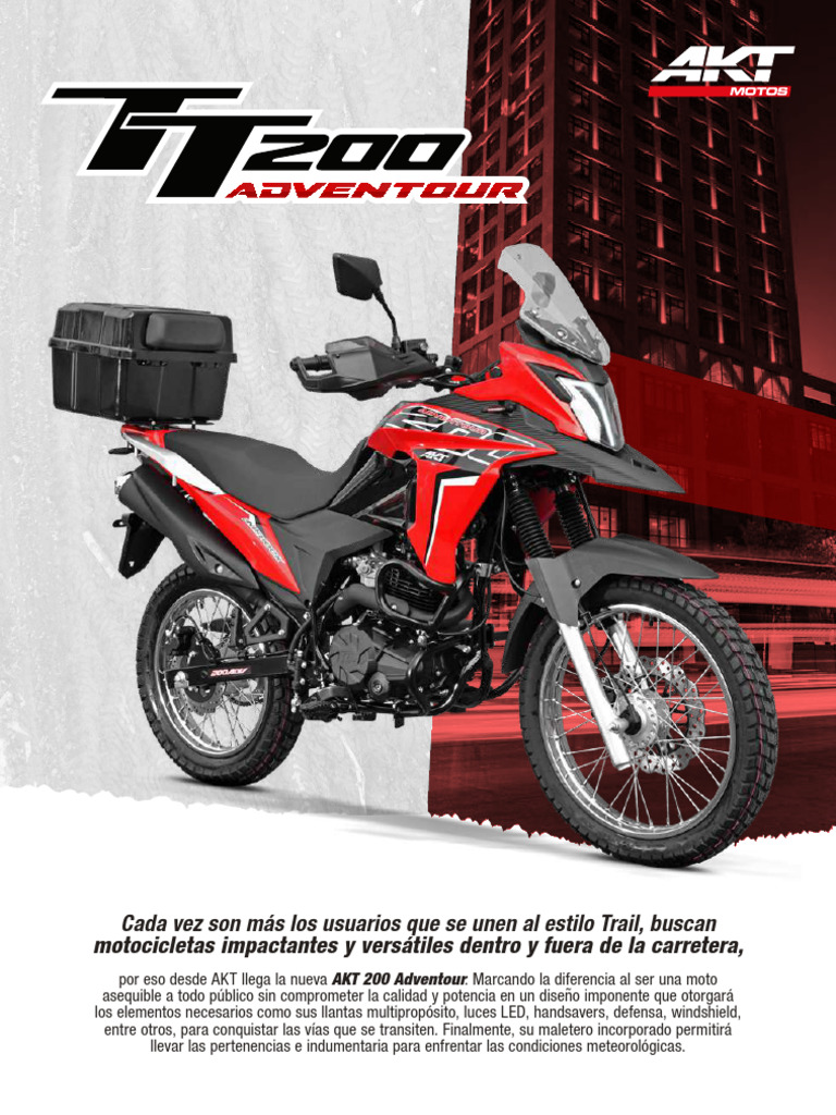 Ficha Tecnica Akt 200 Adv | PDF | Diodo emisor de luz | Motocicleta