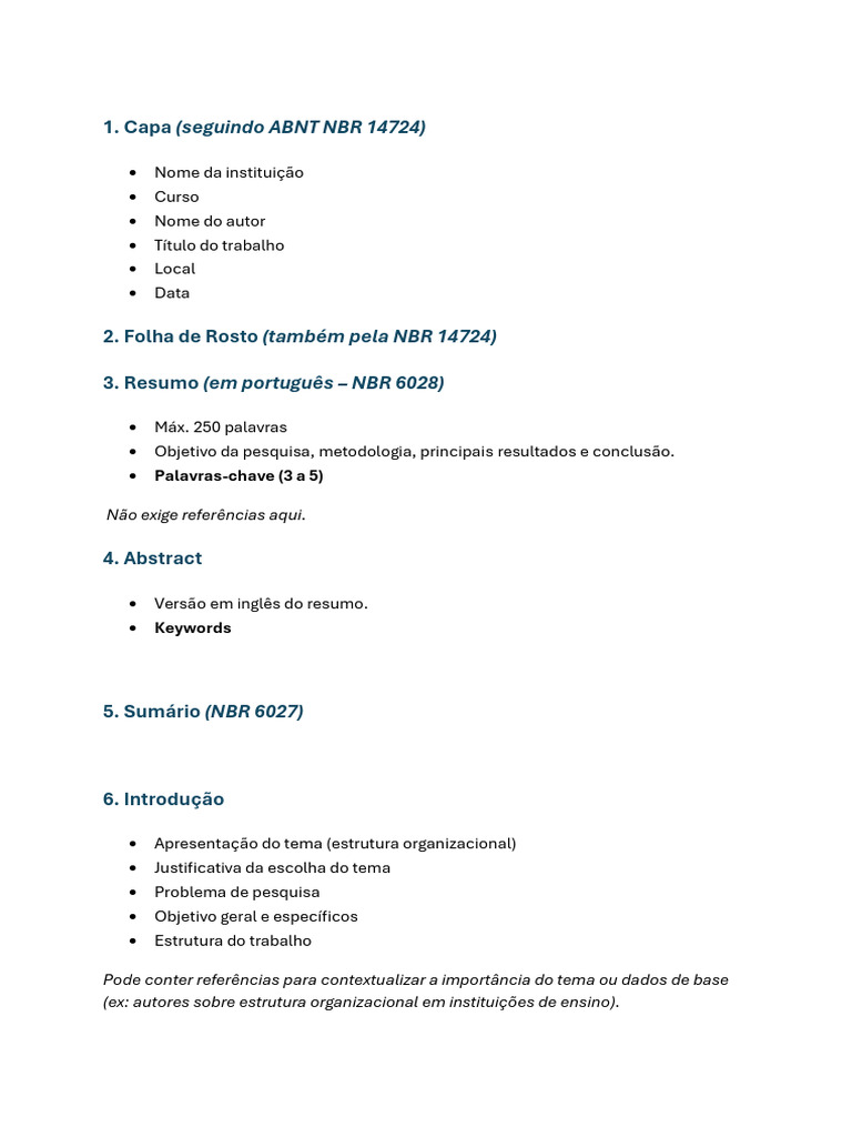 Estrutura relatório normas ABNT (1) | PDF
