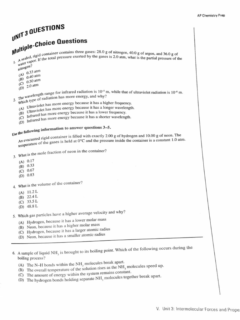 Ap Chem Princeton Review ch3 | PDF