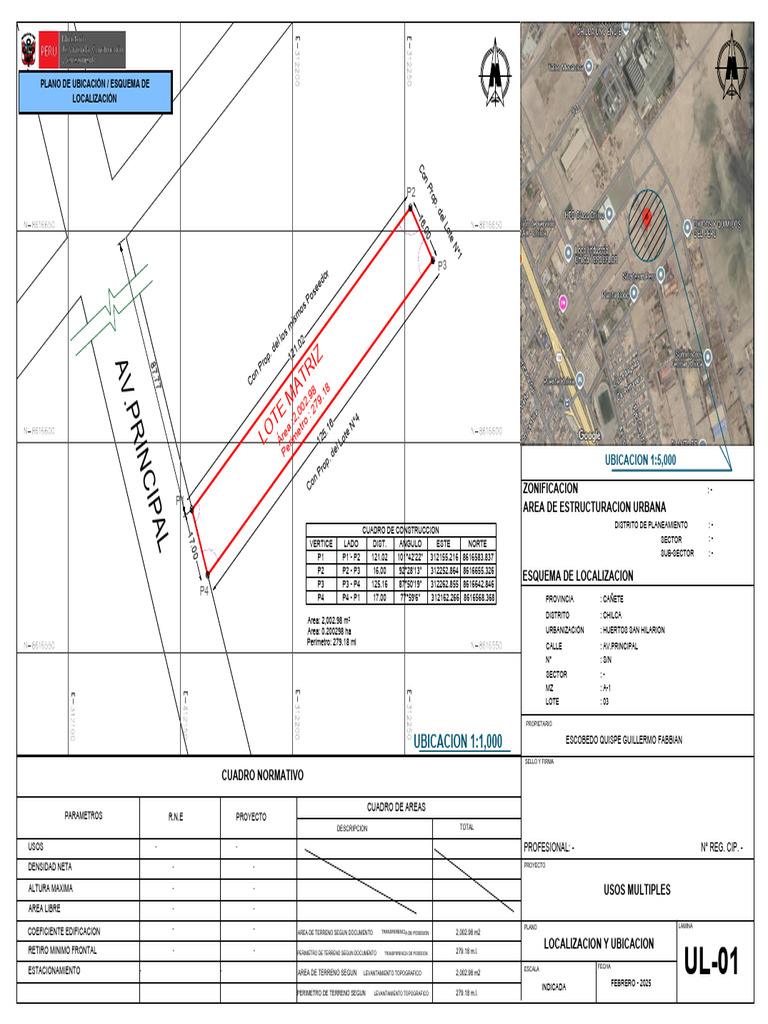 Plano de Ubicacion - 01 - Chilca | PDF