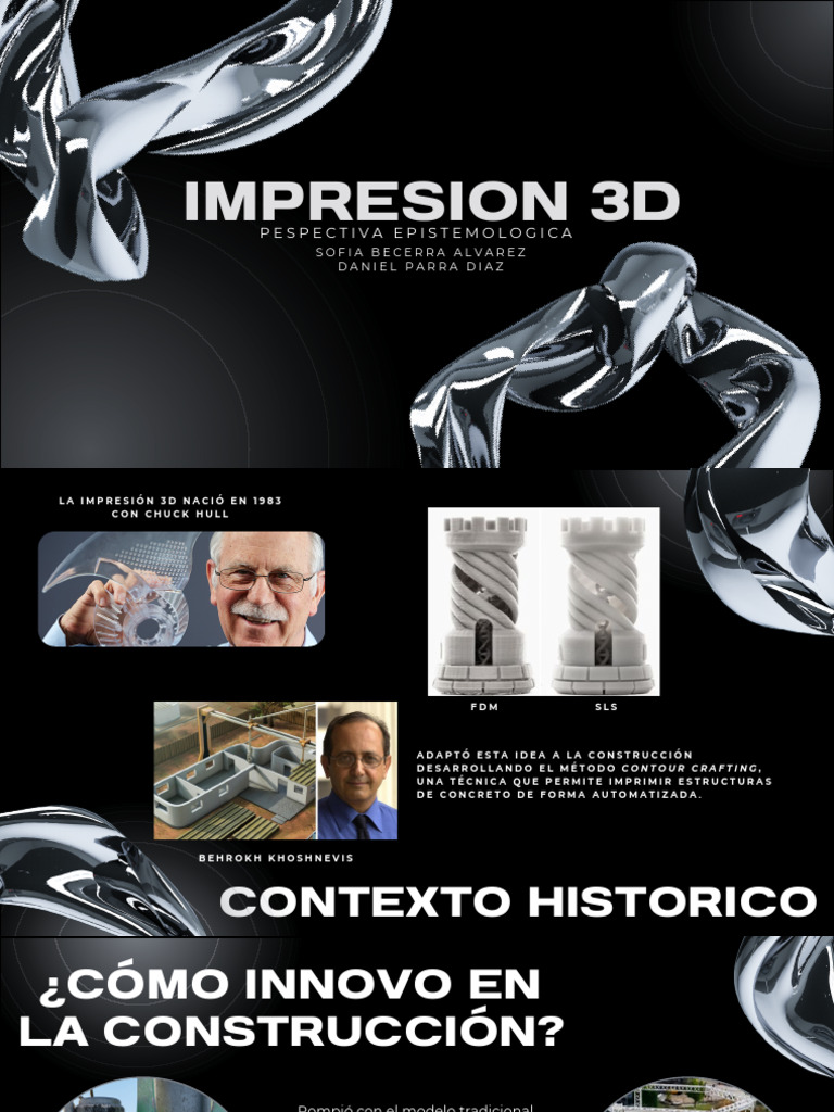 Black and Grey 3D Shapes Tech Company Presentation | PDF | Impresión 3d