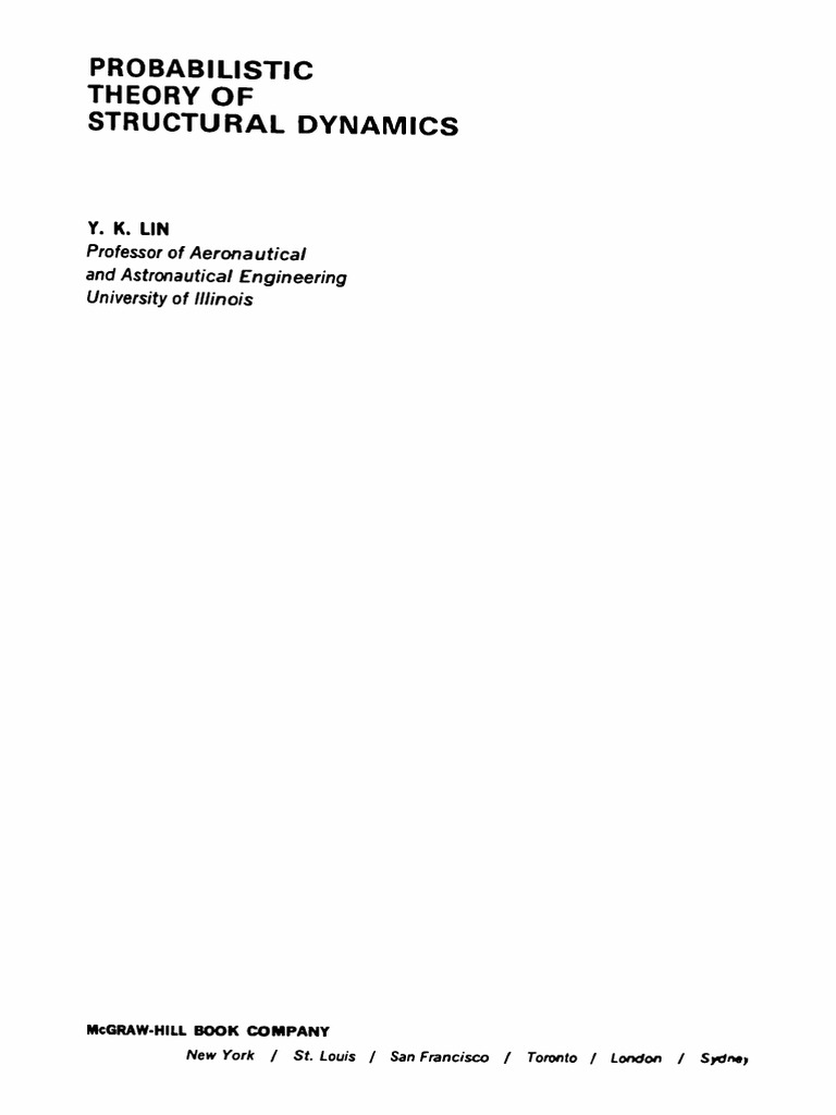 Vdoc.pub_probabilistic Theory of Structural Dynamics Copy | PDF