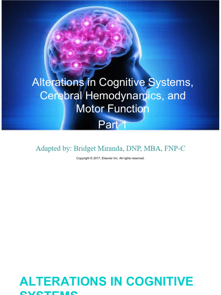 Alterations in Cognitive Systems, Cerebral Hemodynamic, and Motor ...