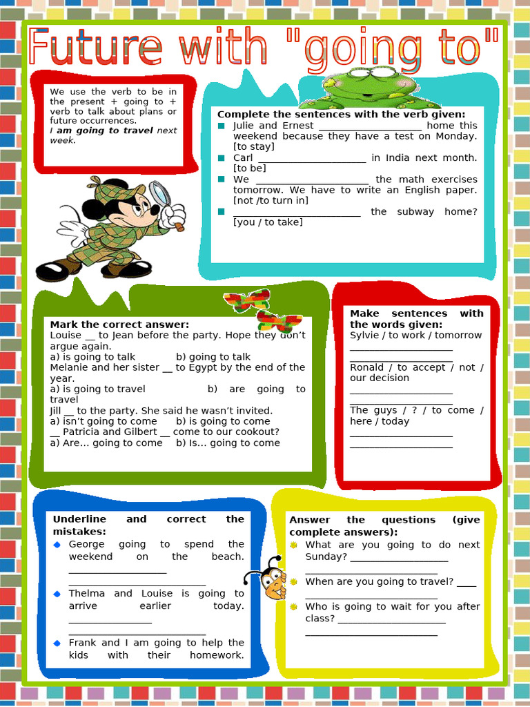 Future With Be Going To Grammar Drills Grammar Guides - 144513 | PDF