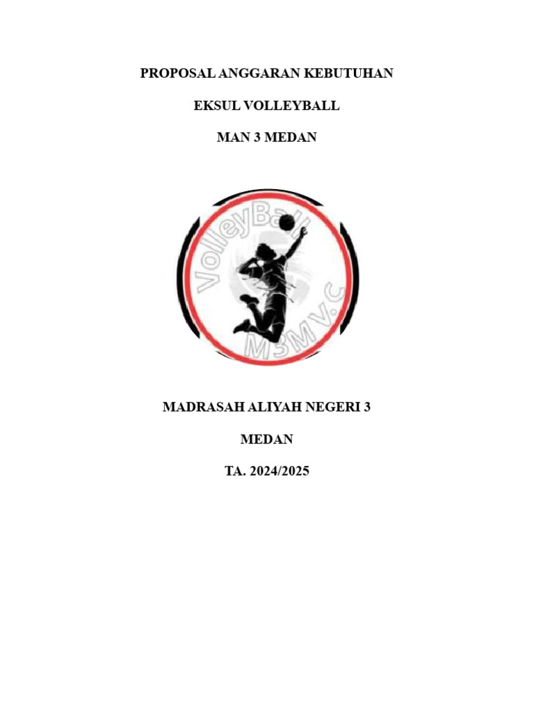 Proposal Anggaran Eskul Volleyball-3 | PDF
