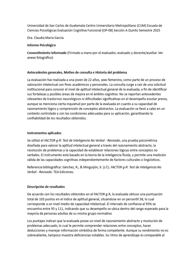 Informe Tea | PDF | Inteligencia | Aprendizaje