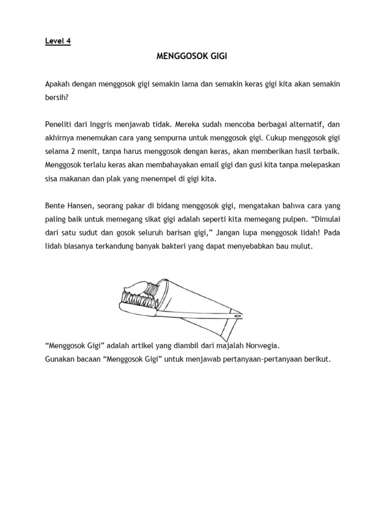 Cara Efektif Menggosok Gigi dengan Benar | PDF