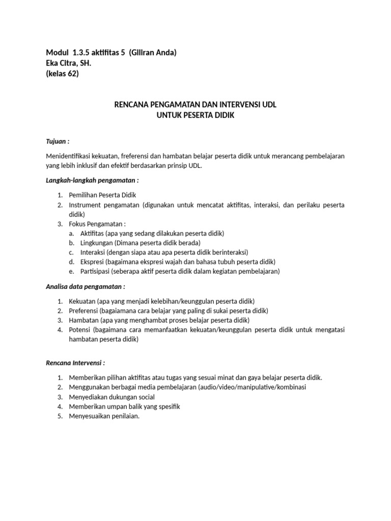 1.3.5 modul aktifitas 5 Eka Citra (kelas 62) | PDF