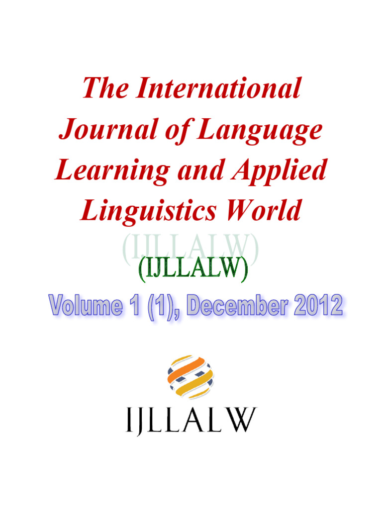 The International Journal of Language Learning and Applied Linguistics ...