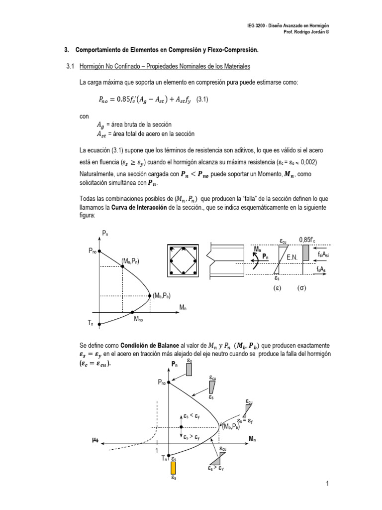 Flexo Compresion | PDF | Hormigón | Ciencias fisicas