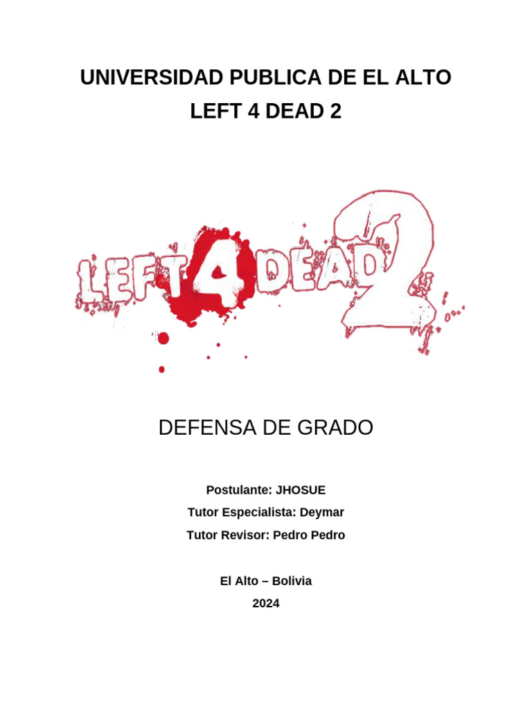 Optimización de Left 4 Dead 2 | PDF | Videojuegos | Inteligencia artificial