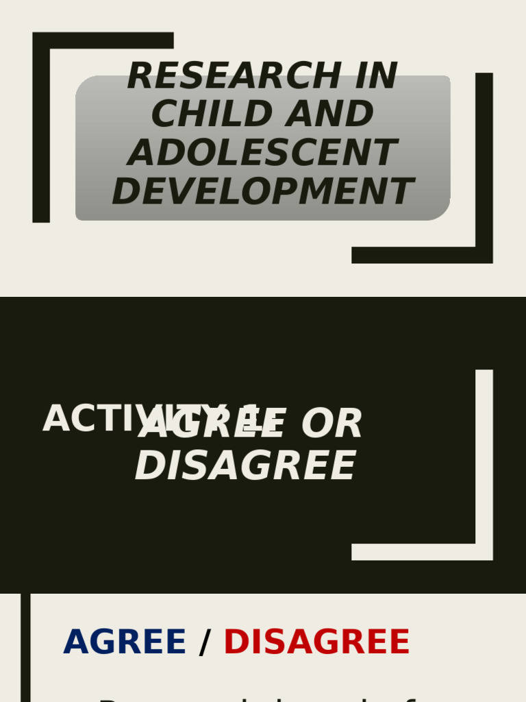 Research in Child and Adolescent Development Intro | PDF