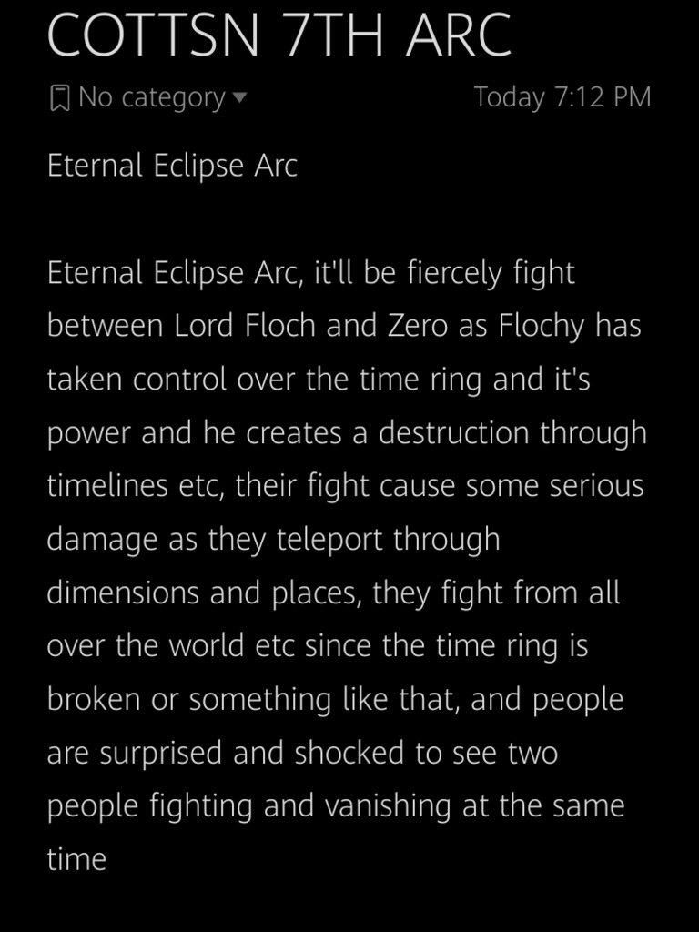 Eternal Eclipse Arc, 7TH Arc | PDF
