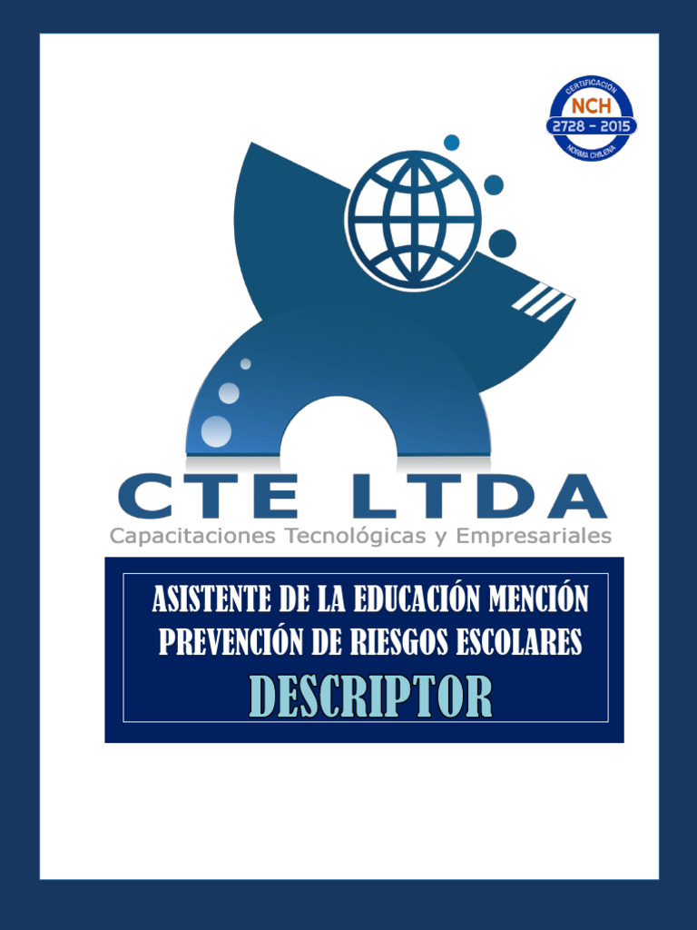 ASISTENTE DE LA EDUCACIÓN MENCION PREVENCIÓN DE RIESGOS ESCOLARES | PDF