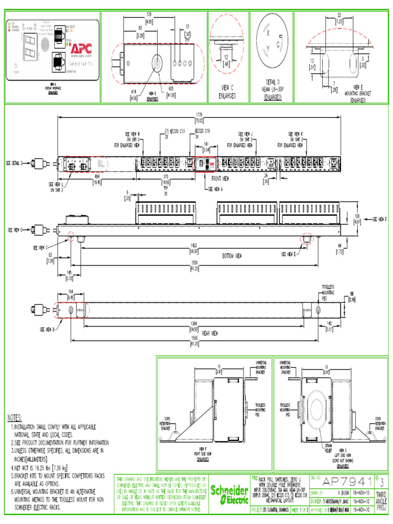 APC AP7941 Electrical Diagram | PDF