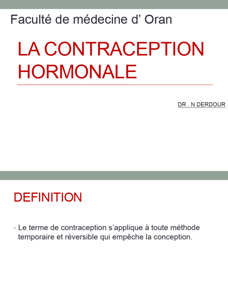 Guide sur la contraception hormonale | PDF | Contraception ...