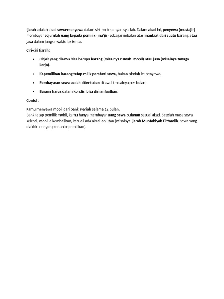 5. Ijarah Adalah Akad Sewa | PDF