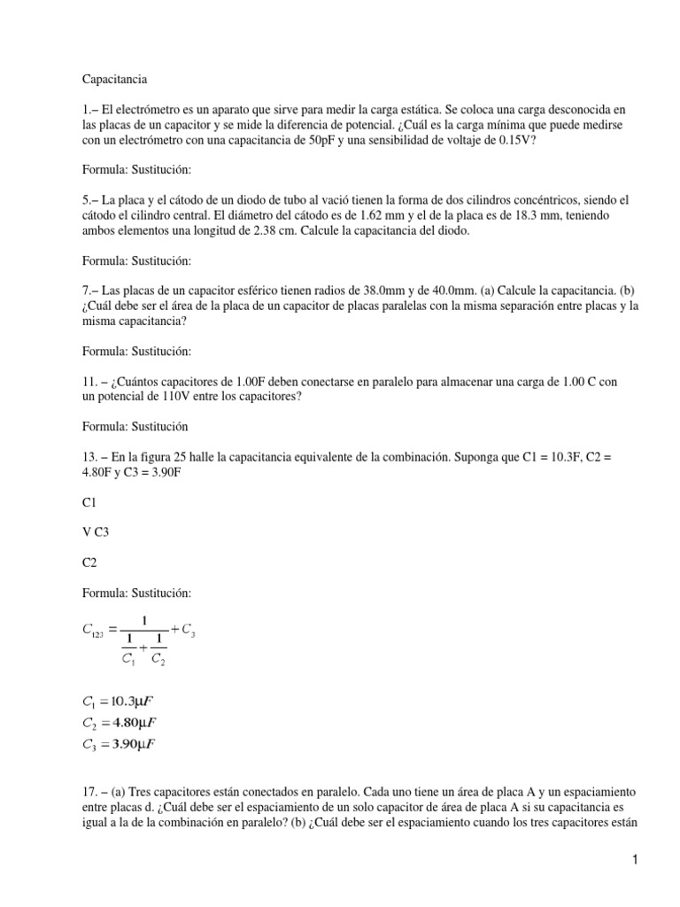 Capacitancia | PDF | Capacidad | Condensador