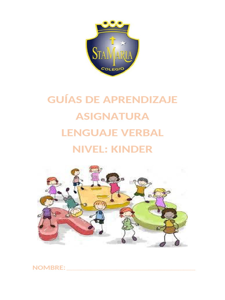 Lenguaje - Guía N°2 Kinder | PDF