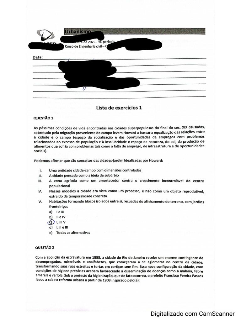 Lista 1 | PDF