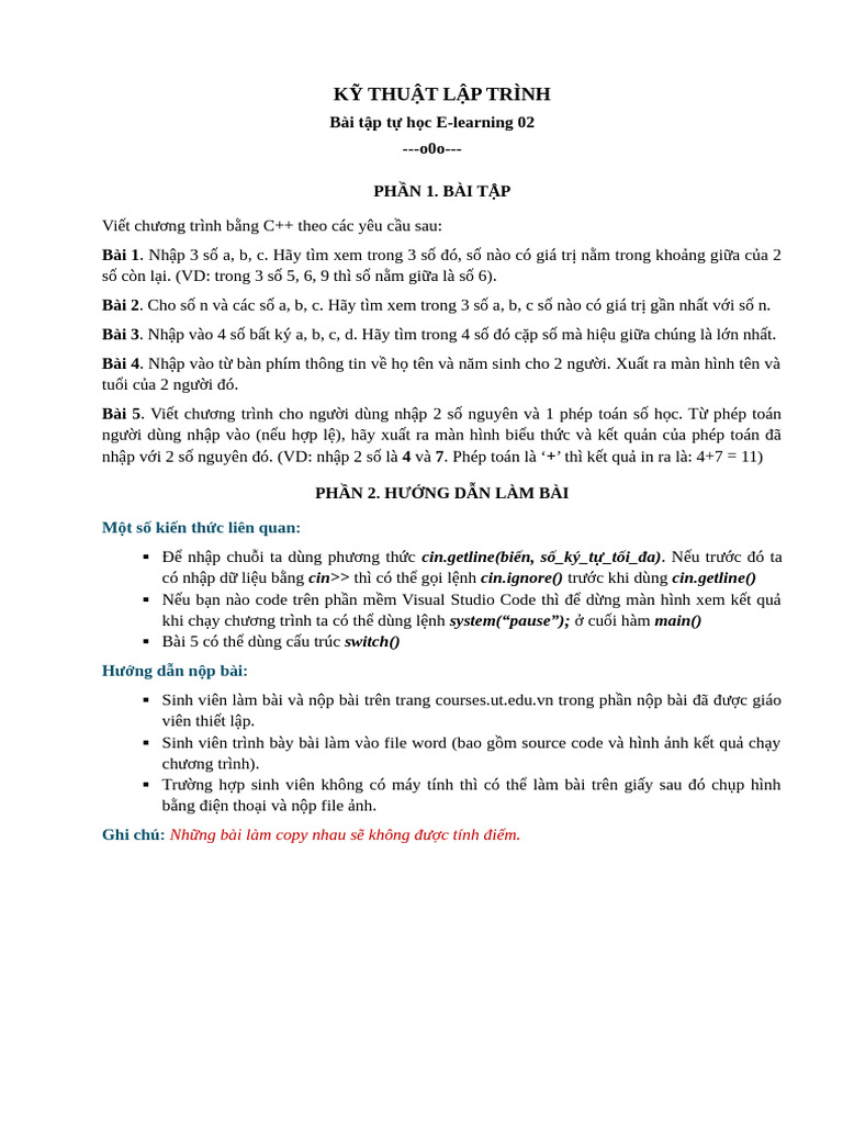 KTLT E Learning 02 If Switch | PDF