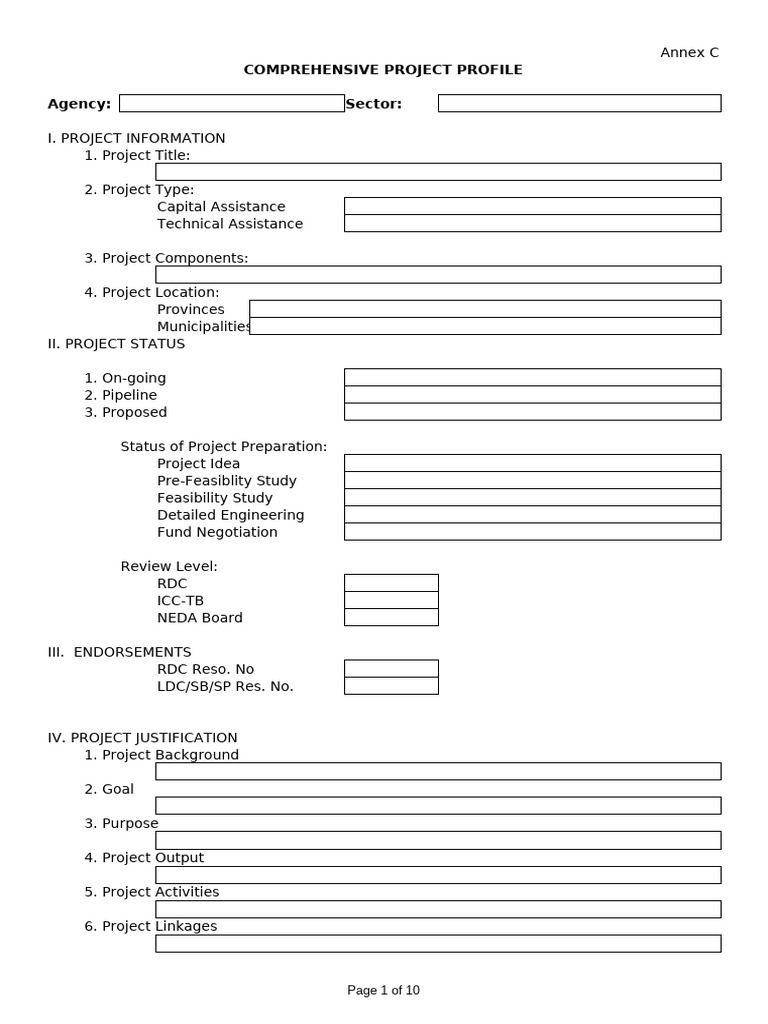 Annex C CPP Form - Anotated - Outline (GAD Checklist) | PDF | Economies