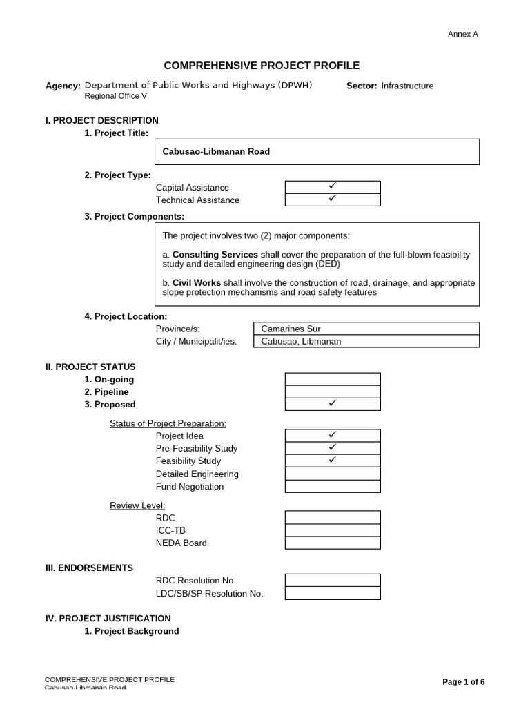 CPP Cabusao-Libmanan Road | PDF | Road | Traffic