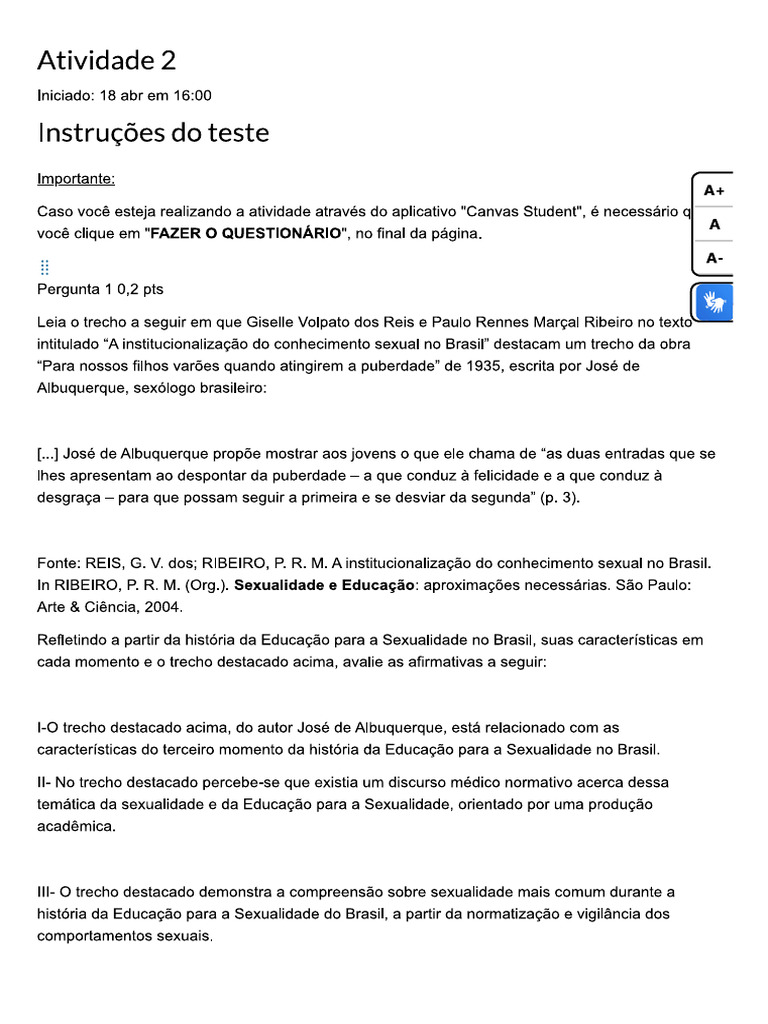 Atividade 2 - 1 Ponto | PDF