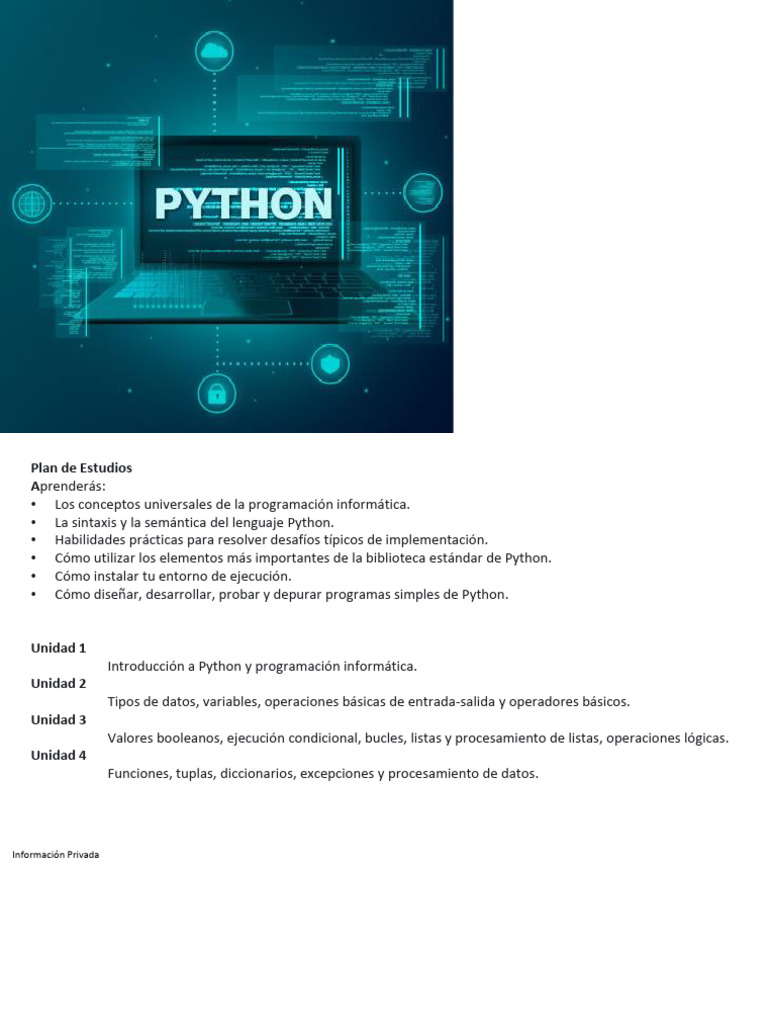 Fundamentos de Programación en Python | PDF | Lenguaje de programación | Python (lenguaje de ...