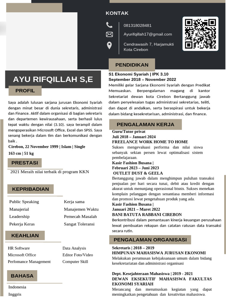 cv ayu rifqillah | PDF