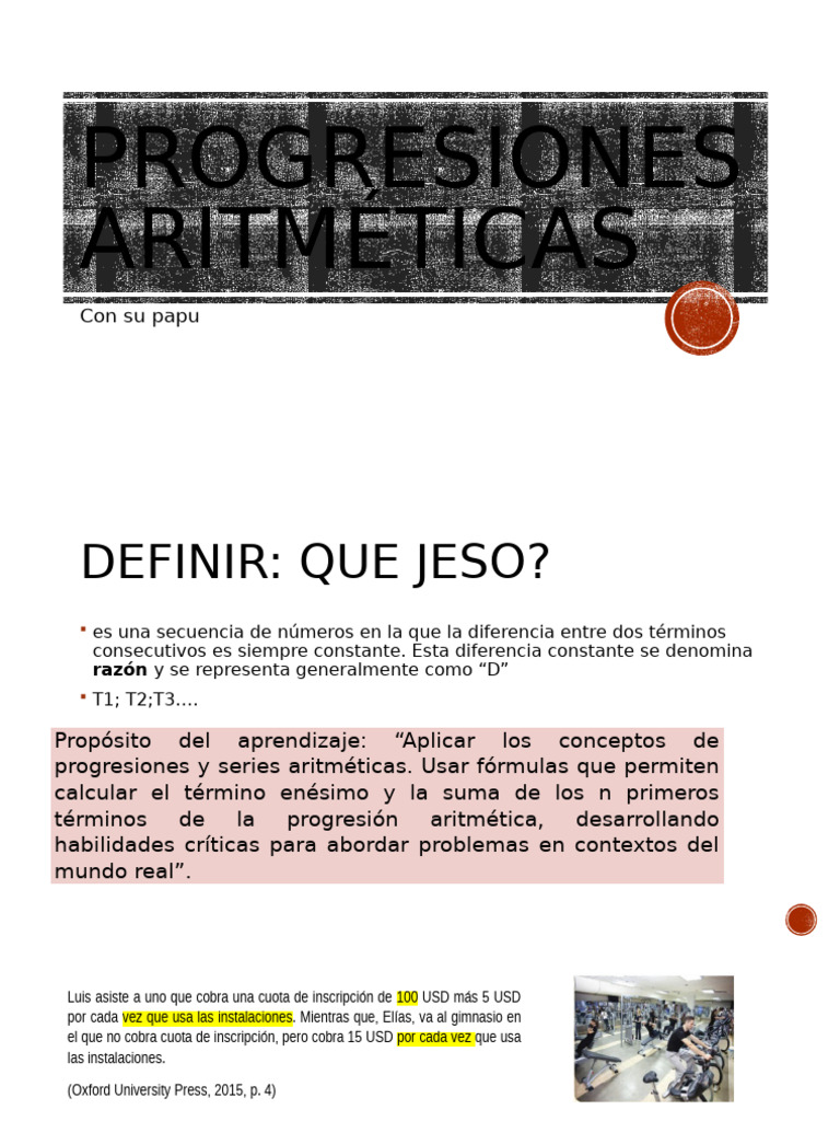 Progresiones Aritméticas Clases | PDF | Matemáticas