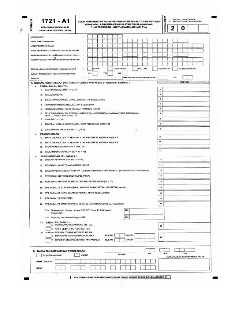 Form Pajak Penghasilan | PDF