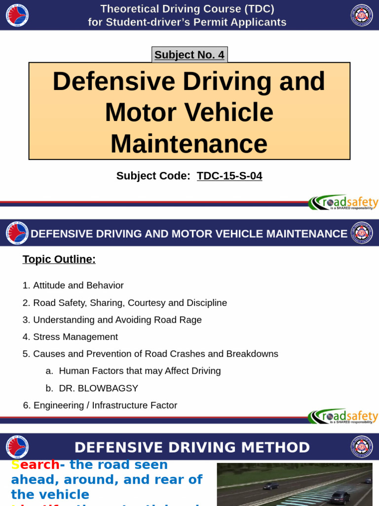 Defensive Driving Course Overview | PDF | Driving | Road Traffic Safety