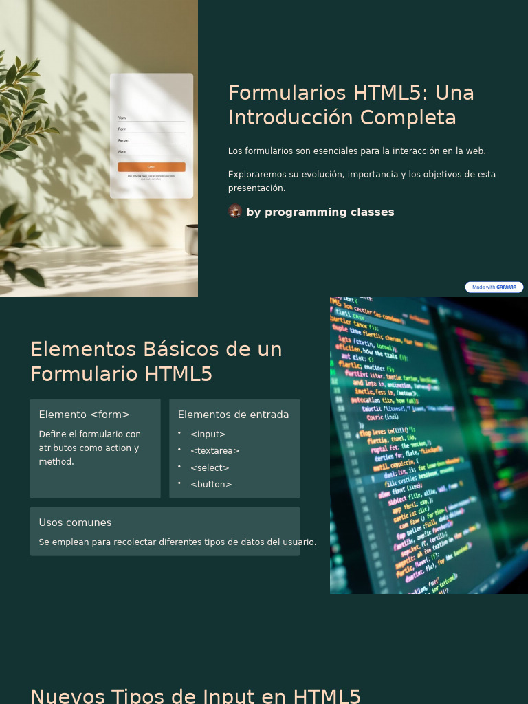 Formularios HTML5 Una Introduccion Completa | PDF | Desarrollo web