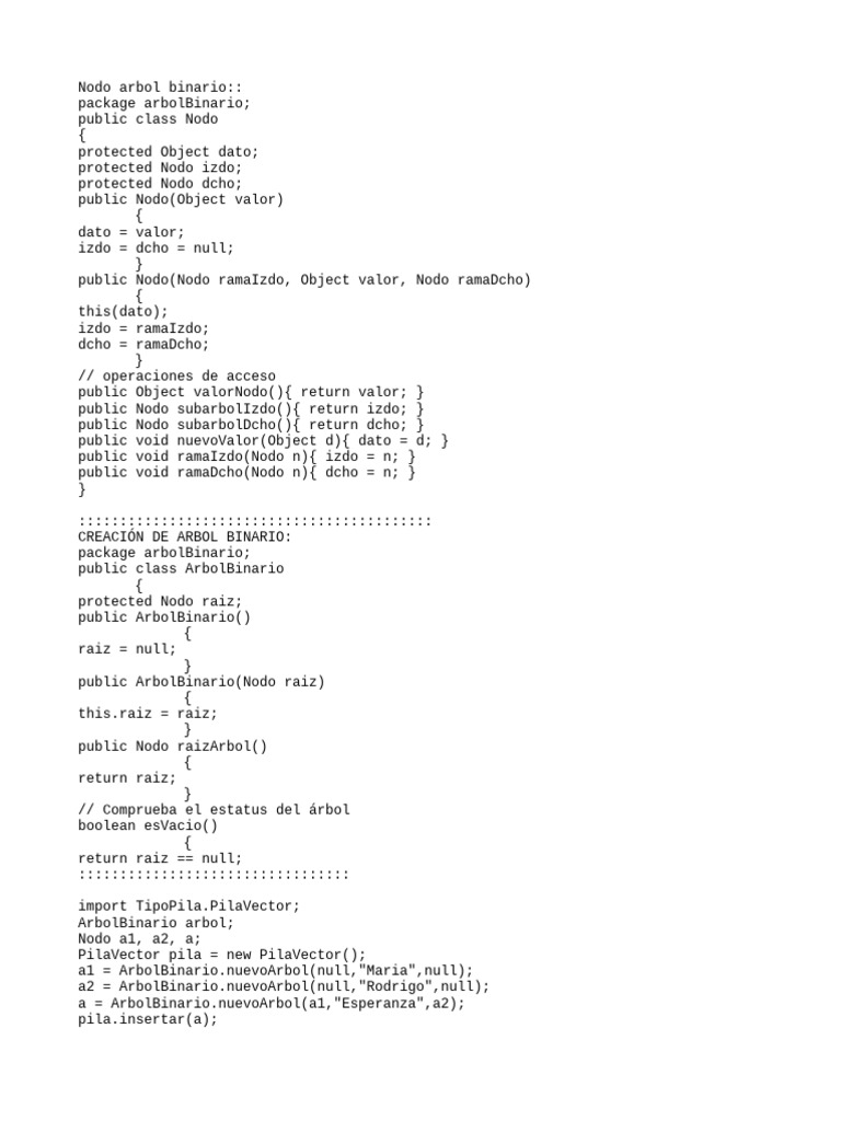 Implementación de Árbol Binario en Java | PDF
