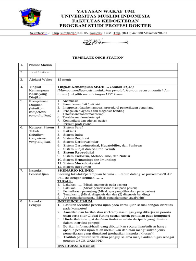 Template Osce | PDF