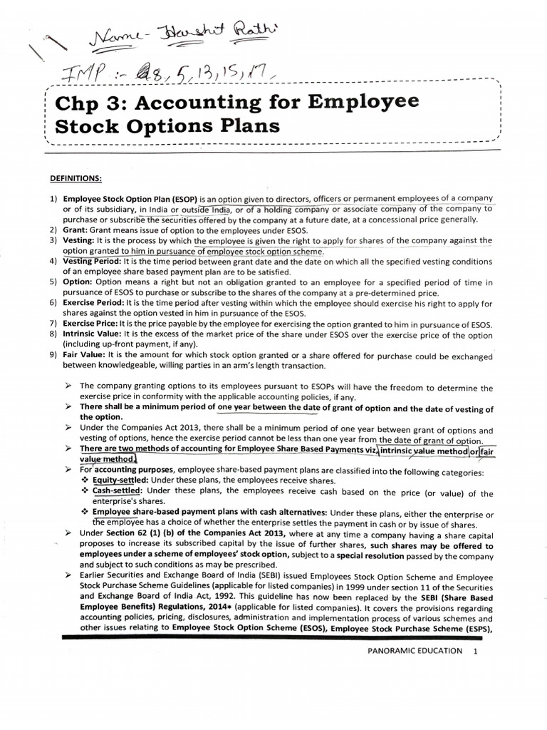 ESOP Notes | PDF