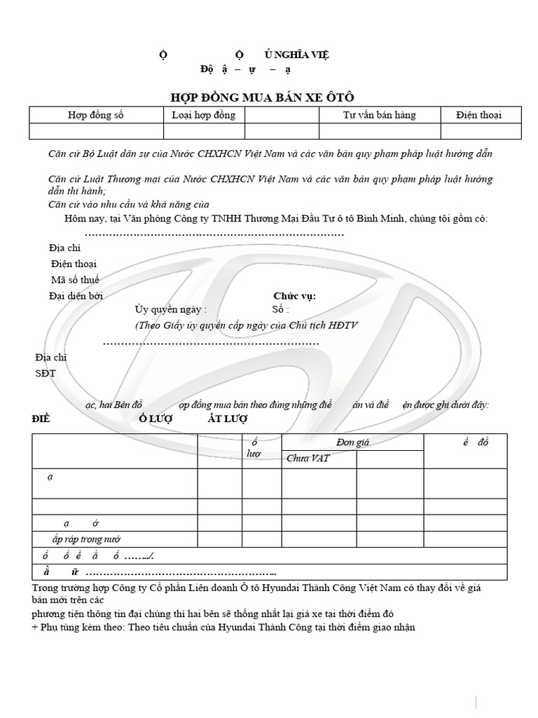 Hop Dong Mua Ban Mau | PDF