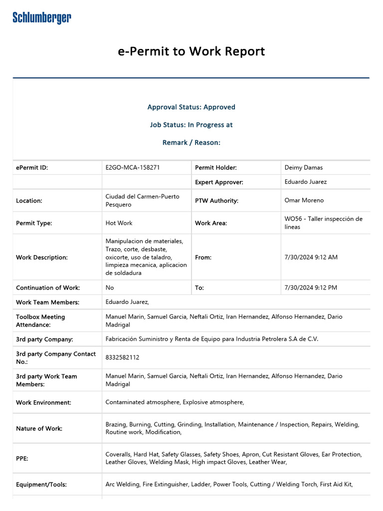 Report EPermit ID _ E2GO-MCA-158271 | PDF | Welding | Construction