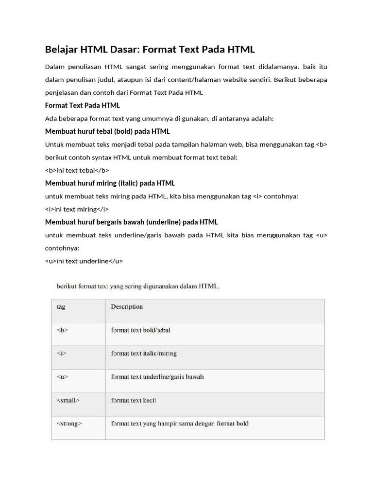 Belajar HTML Dasar | PDF