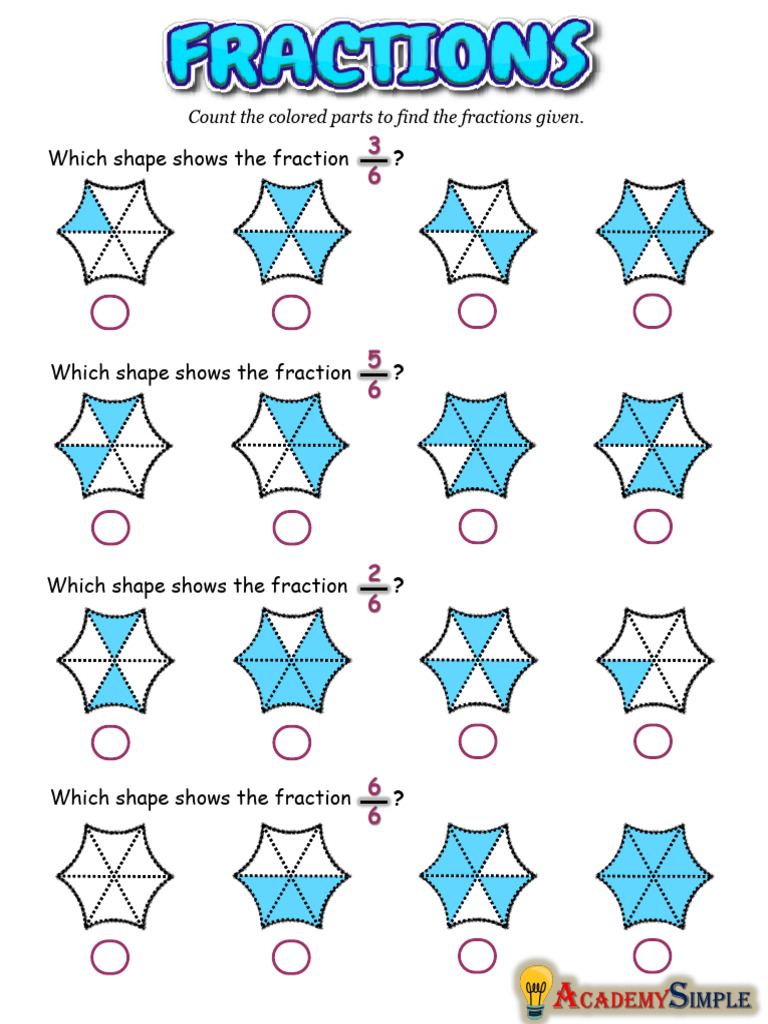 Fraction Identification Worksheet | PDF
