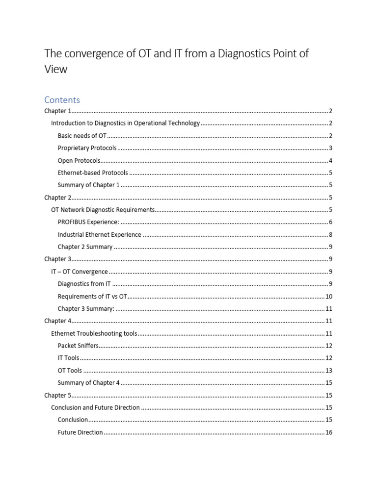 The Convergence of OT and IT From A Diagnostics Point of View | PDF ...