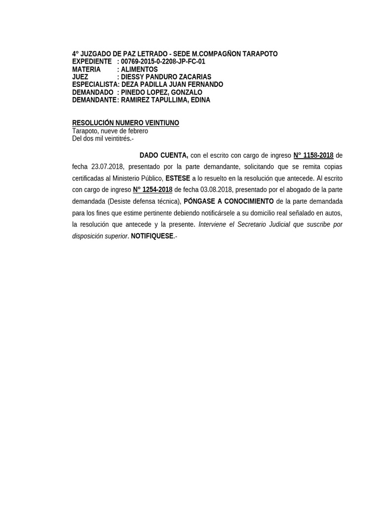 Renuncia Patrocinio | PDF