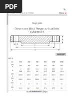 ASME/ANSI B16.5 Flange Dimensions | PDF | Pipe (Fluid Conveyance) | Screw