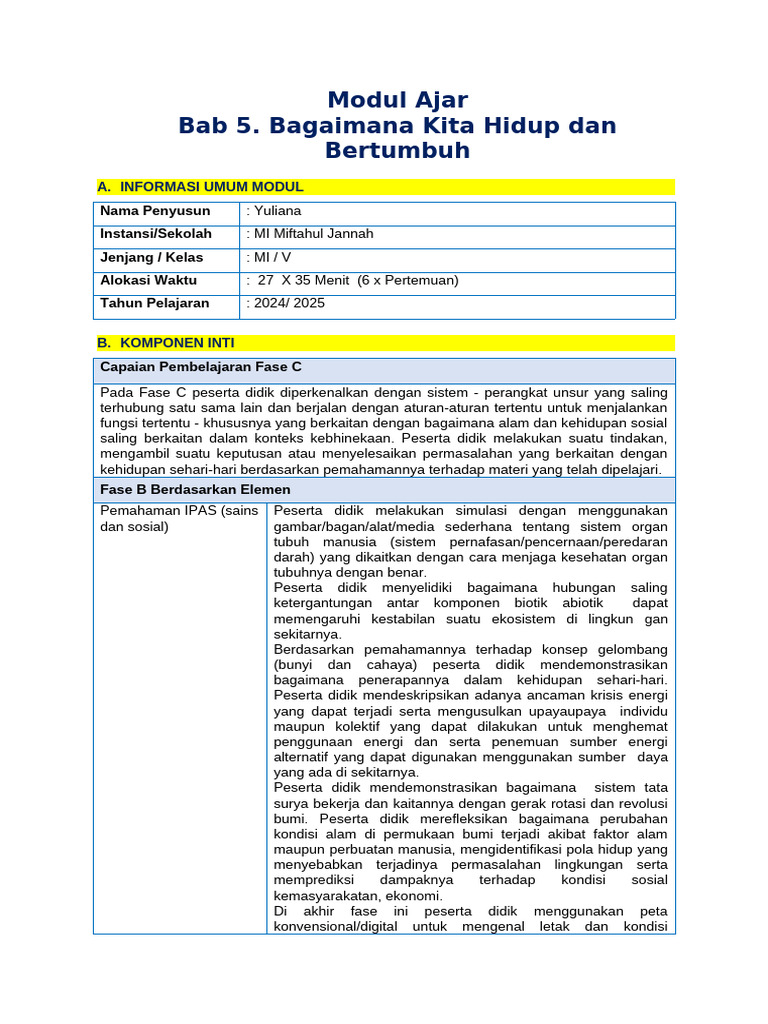 BAB 5 - MA IPAS Kls 5 | PDF