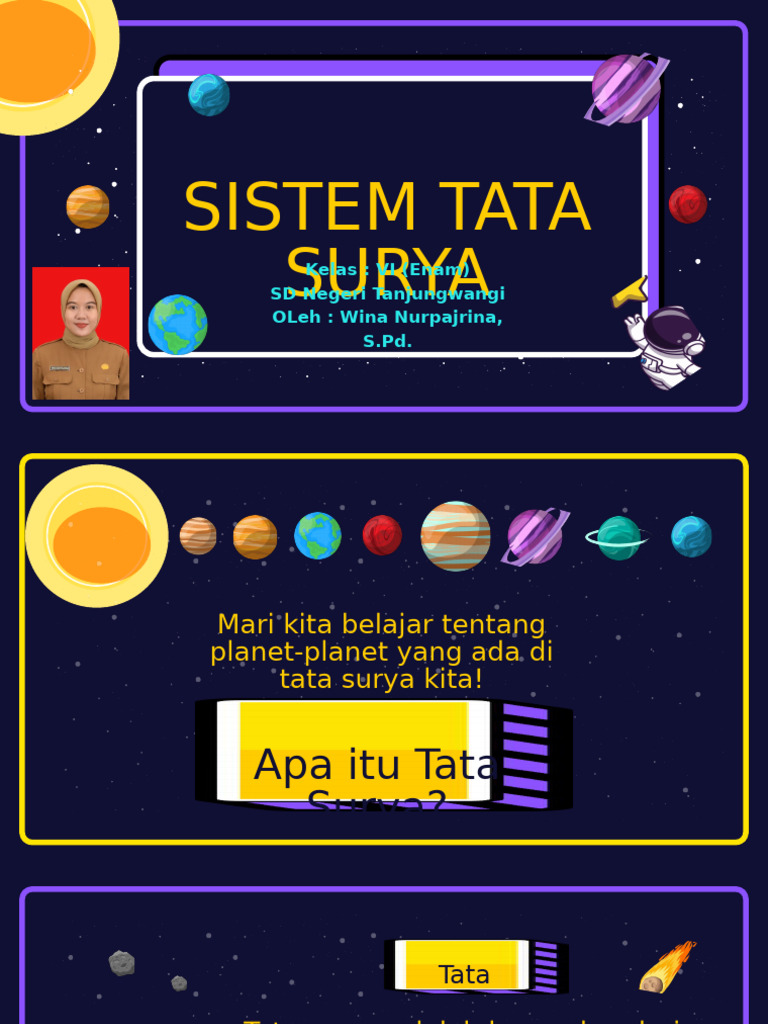 Planet-planet Di Tata Surya Presentasi Ungu Ilustratif | PDF