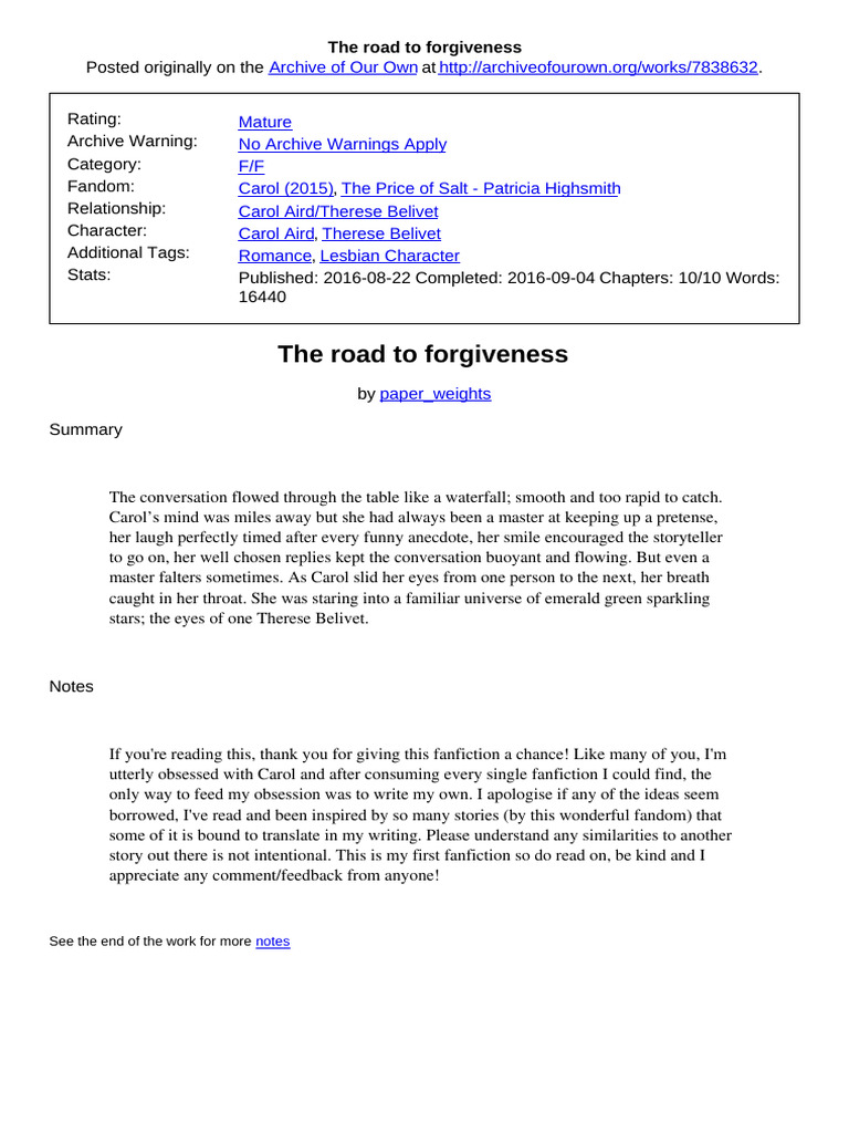 The Road to Forgiveness | PDF