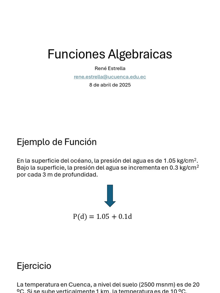 4 Funciones Algebraicas | PDF